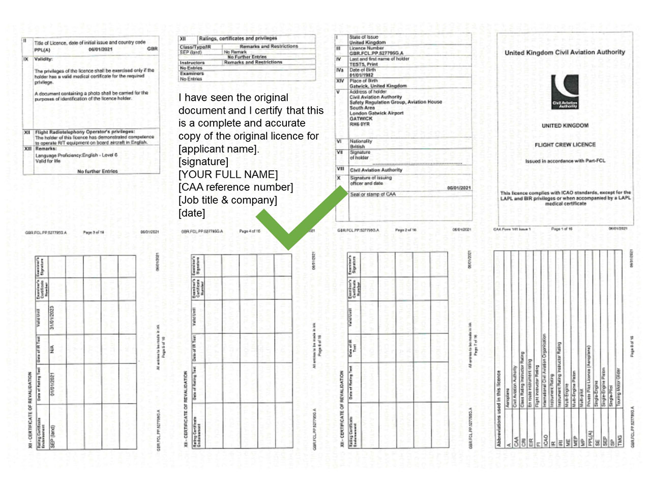 How to get copies of your documents certified | Civil Aviation Authority
